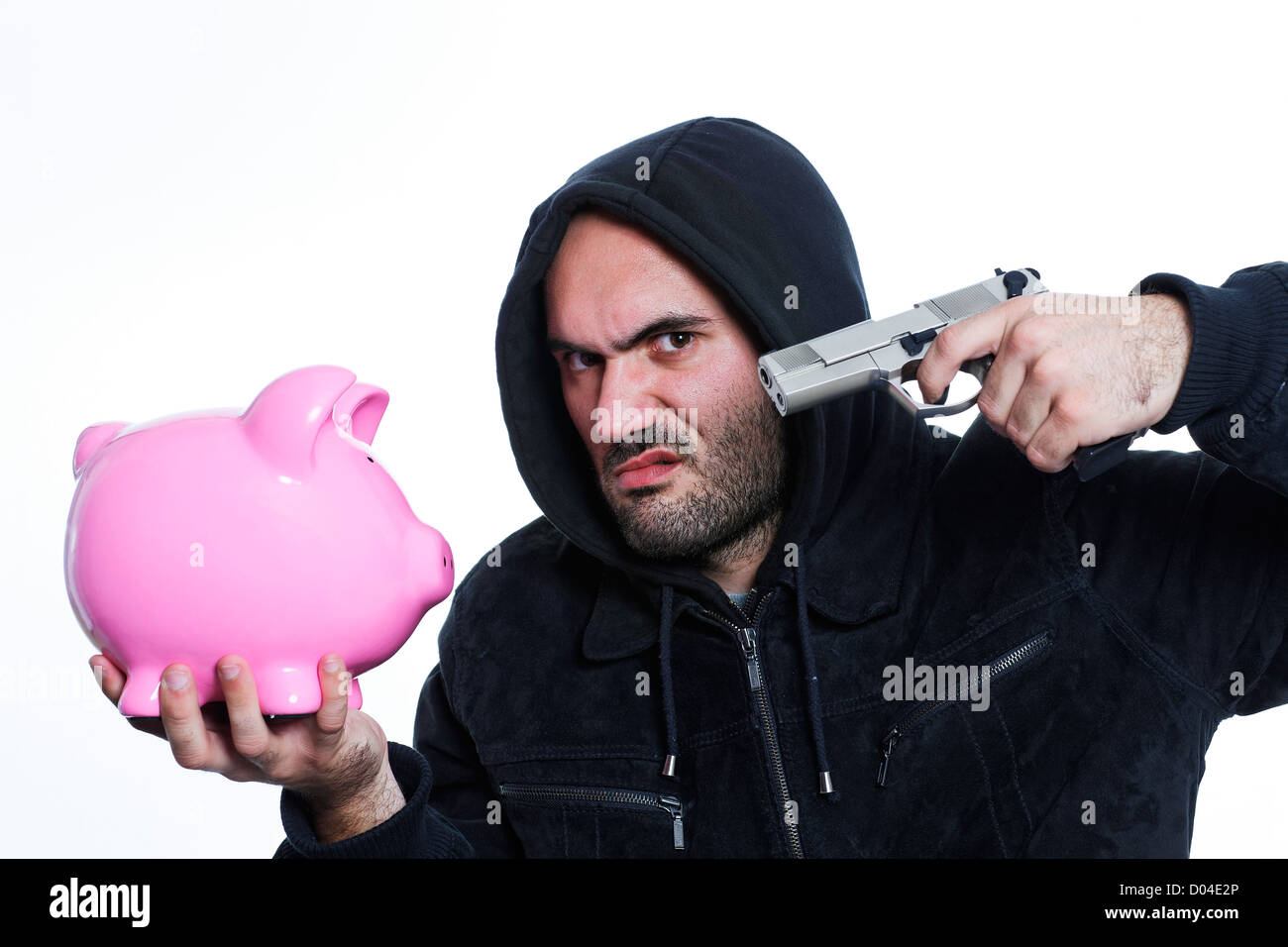 Bank robber hand gun hi-res stock photography and images - Alamy