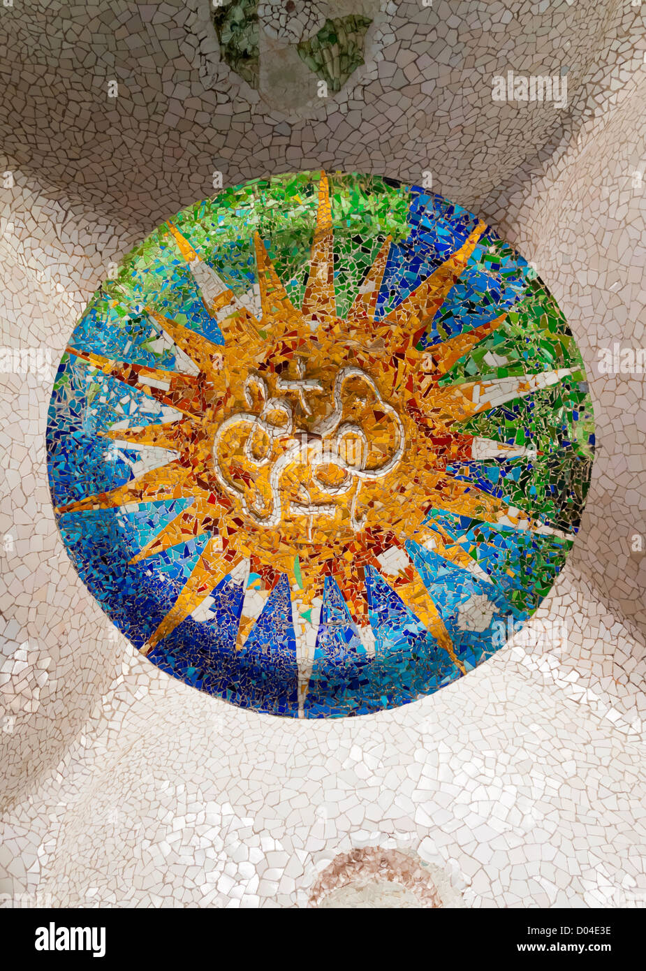 Barcelona Gaudi Mosaic Ceiling Exploring Gaudí's Architecture In