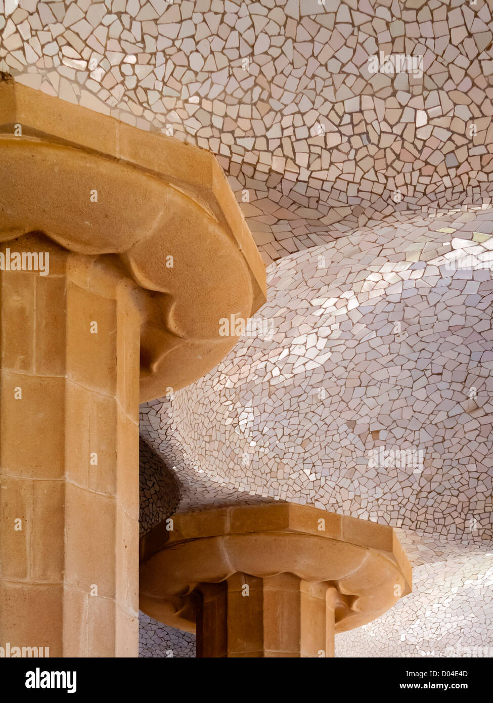 Antoni gaudi columns parc guell barcelona hi-res stock photography and ...