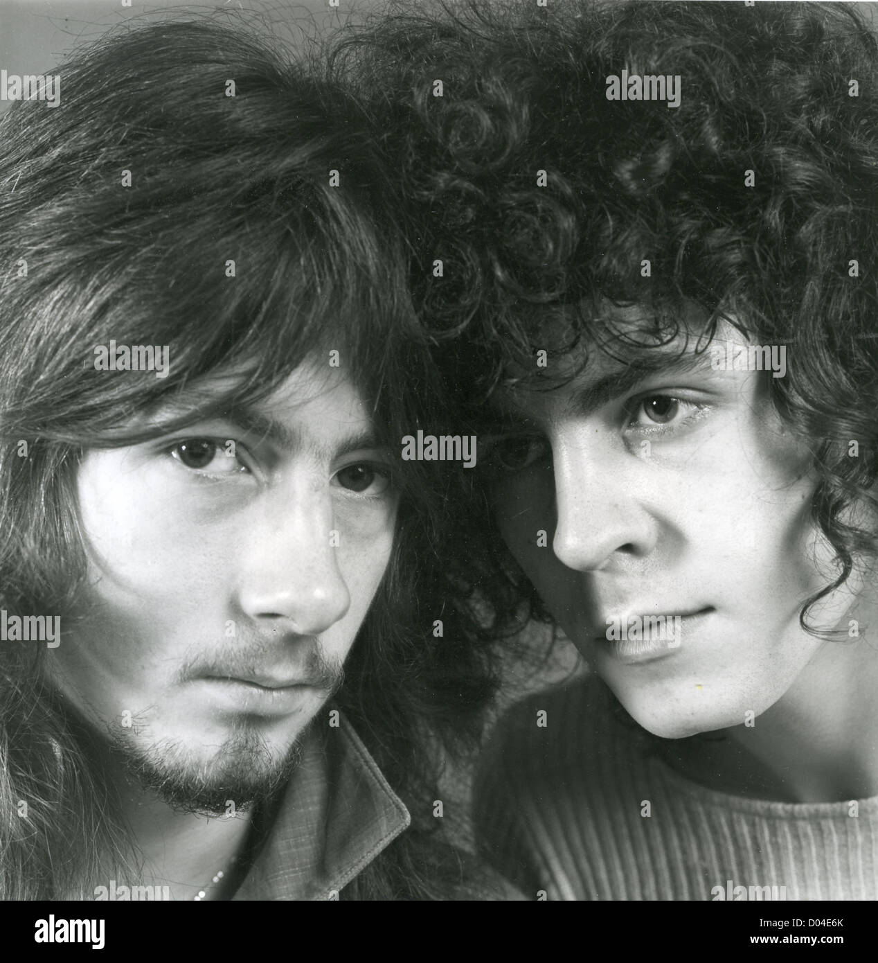 TYRANNOSAURUS REX (aka T.Rex) UK rock group with Mickey Finn at left ...