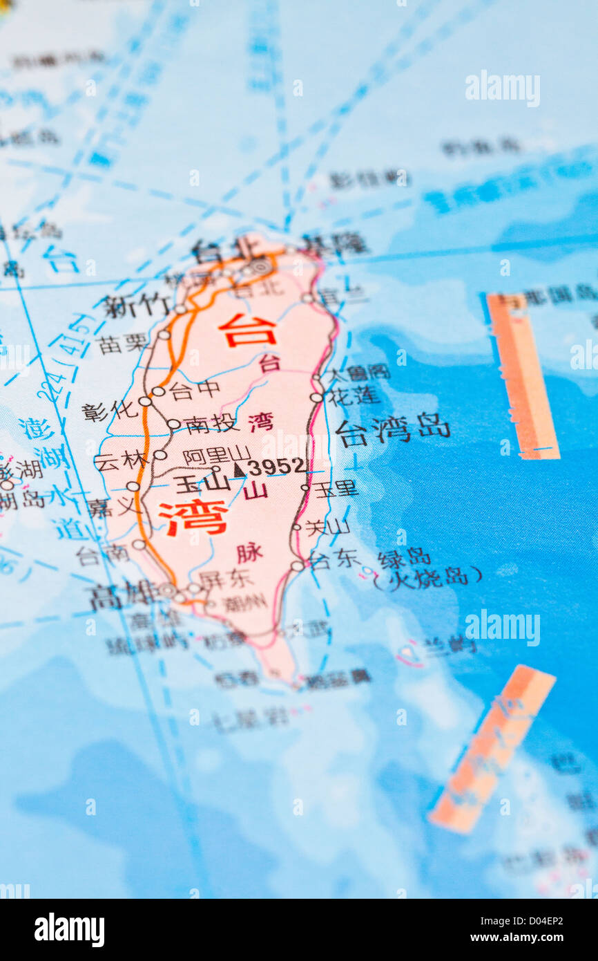Taiwan map hi-res stock photography and images - Alamy