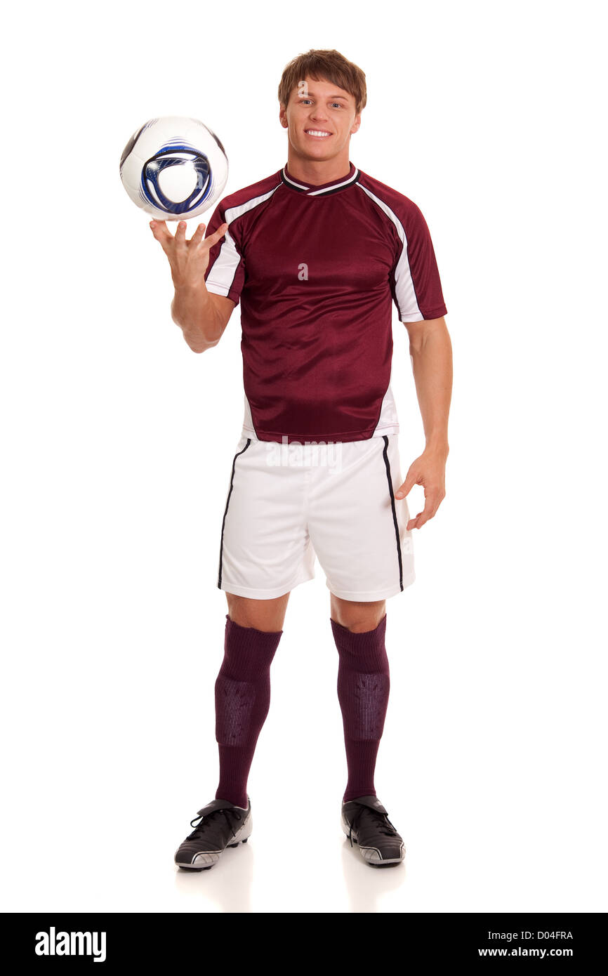 Happy soccer player Cut Out Stock Images & Pictures - Alamy