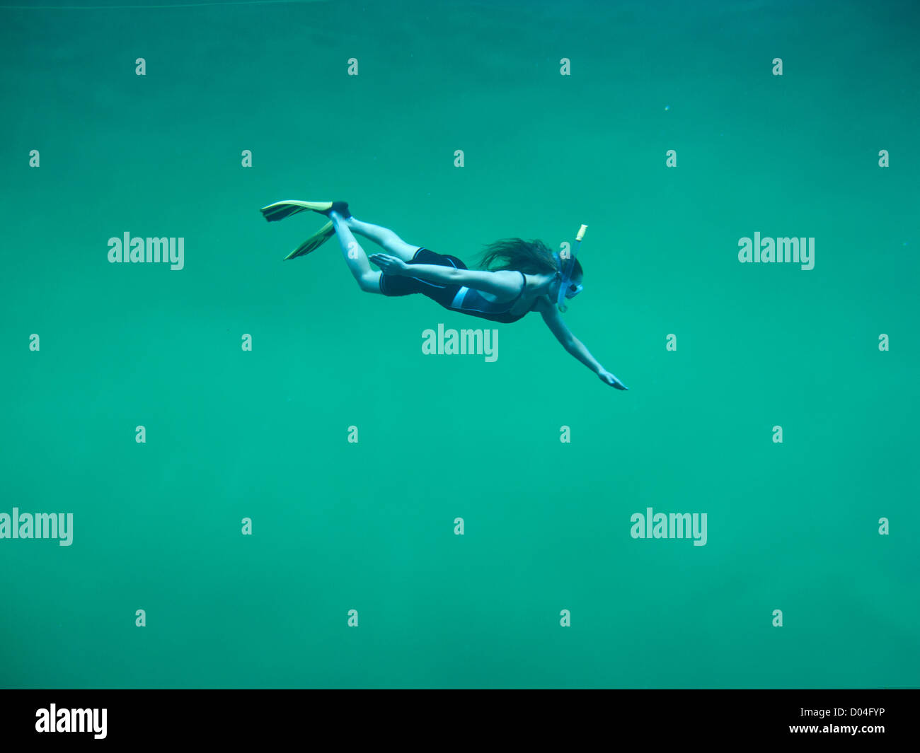 Woman breath holding underwater hi-res stock photography and images - Alamy