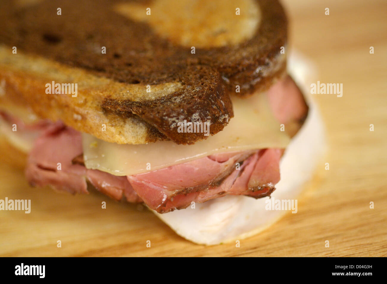 Corned beef and turkey on rye Stock Photo - Alamy