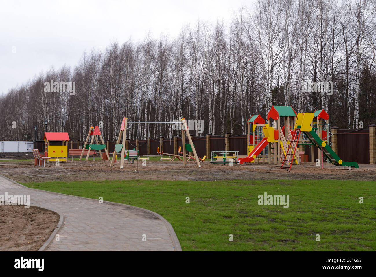 season autumn playground fall nobody children Stock Photo - Alamy