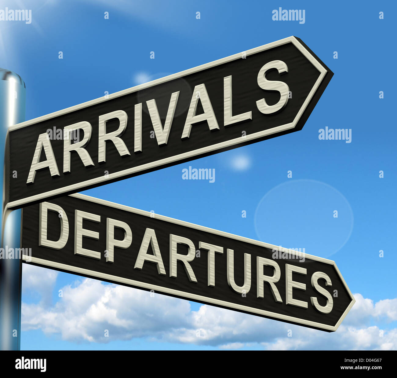 Departure signpost hi-res stock photography and images - Alamy
