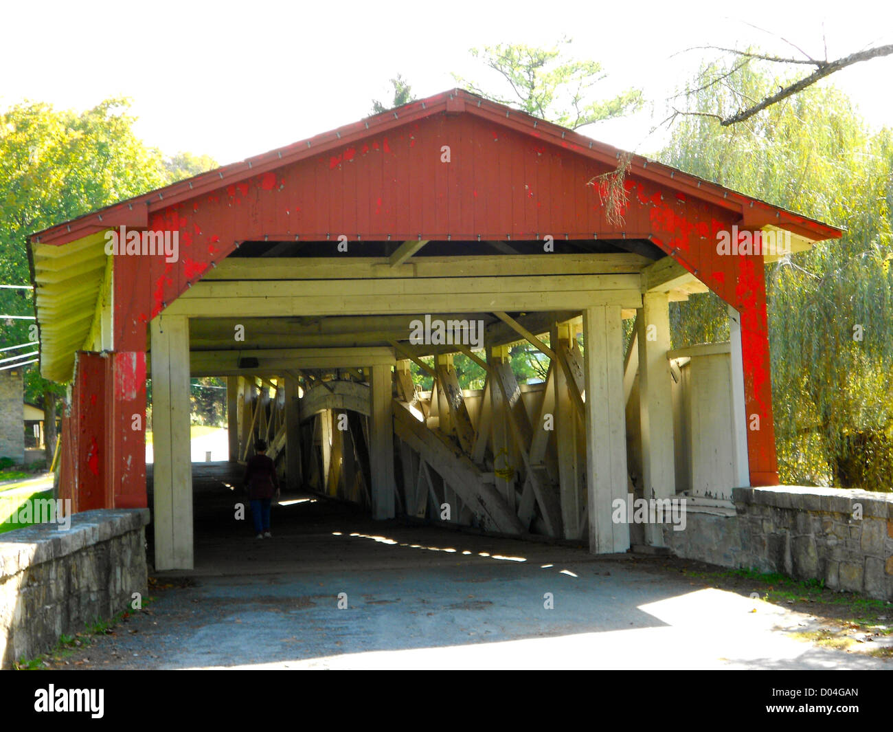 The Bogert Covered Bridge in Lehigh County, Pennsylvania, spans Little ...