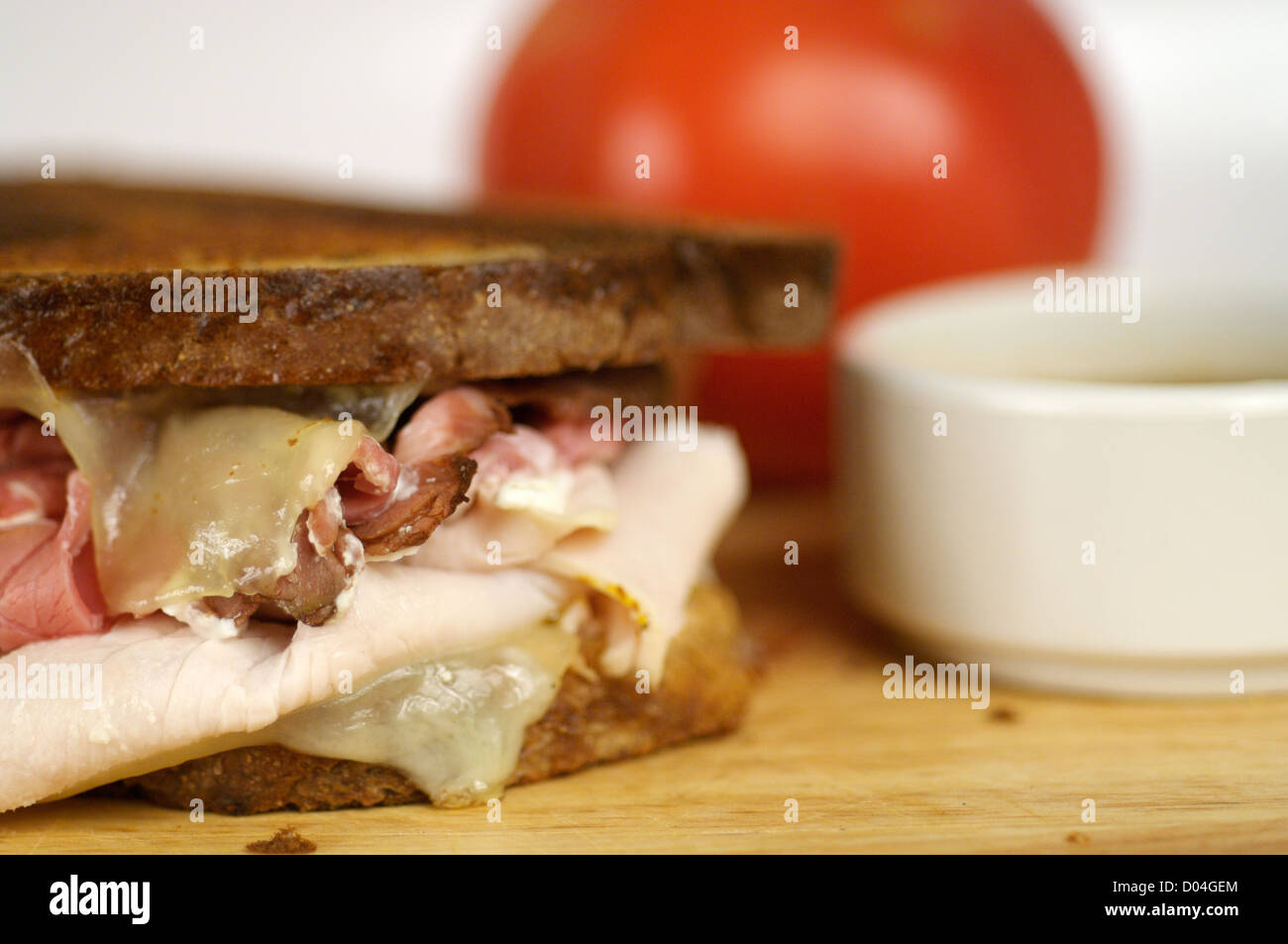 Corned beef and turkey on rye Stock Photo - Alamy