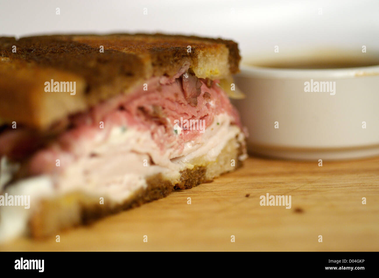 Corned beef and turkey on rye Stock Photo - Alamy