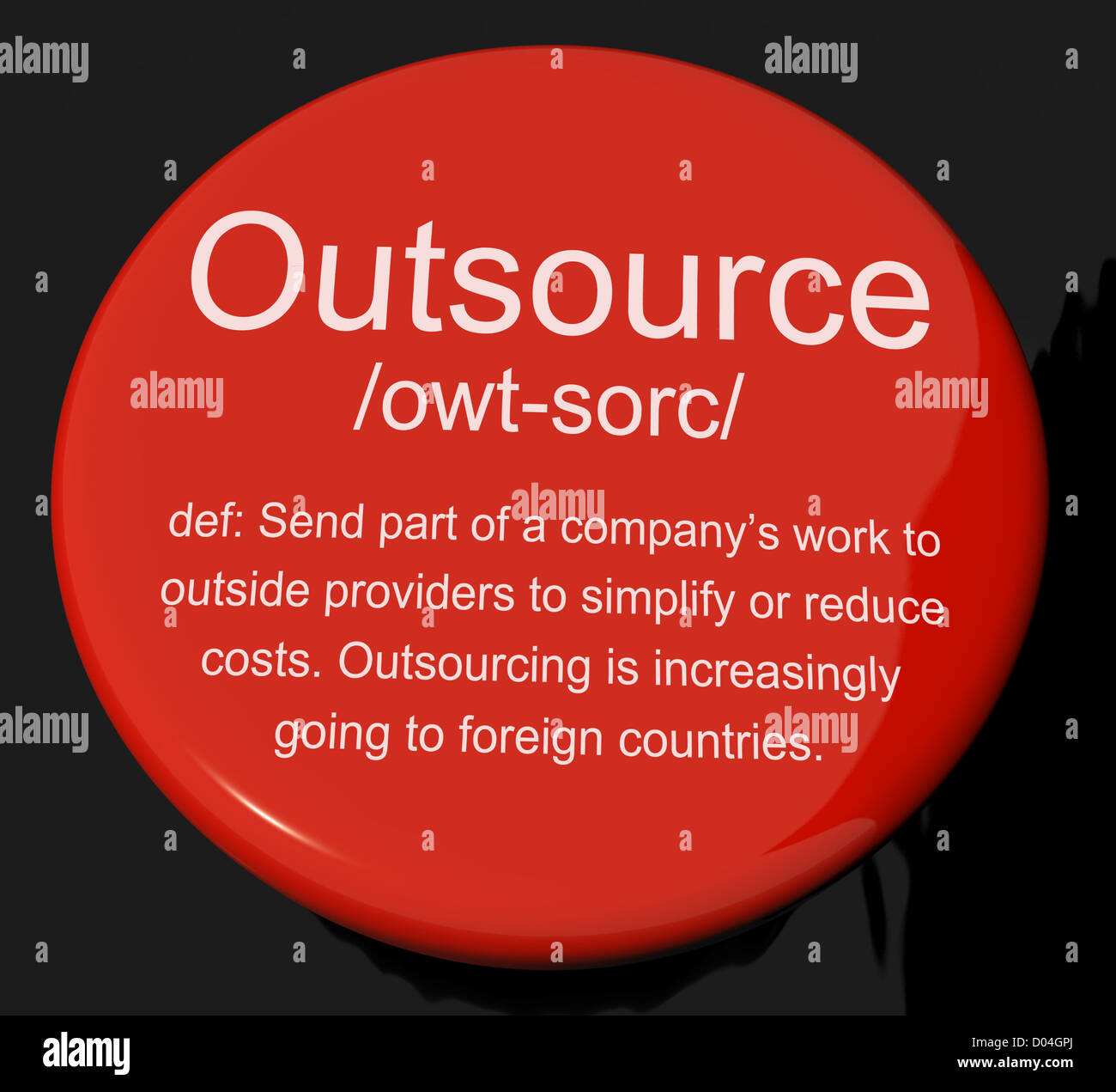 Outsource button hi-res stock photography and images - Alamy