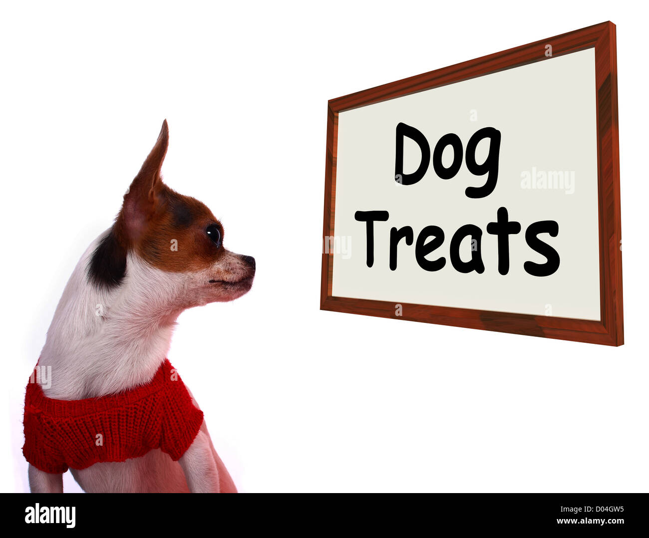 Dog Treats Sign Shows Canine Rewards Or Snacks Stock Photo - Alamy