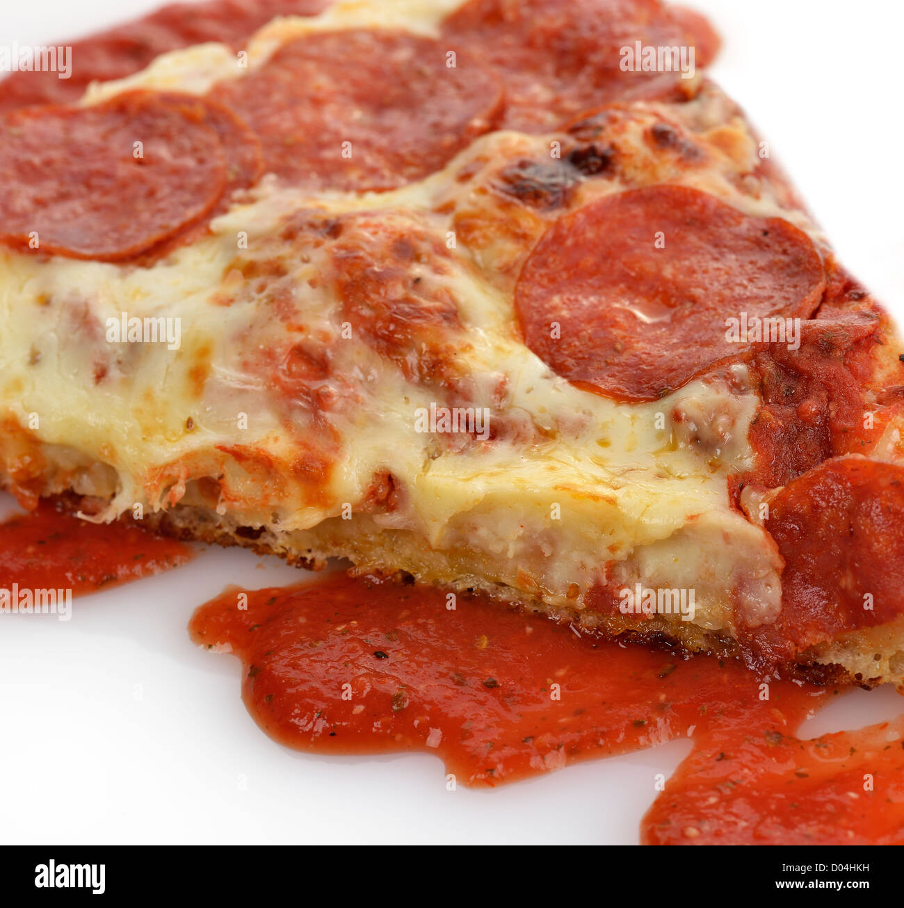 Slice Of Pepperoni Pizza , Close Up Stock Photo - Alamy