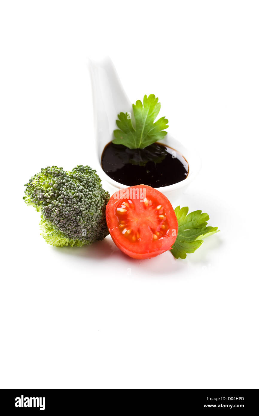 photo of organic ingrediens on white isolated background Stock Photo ...