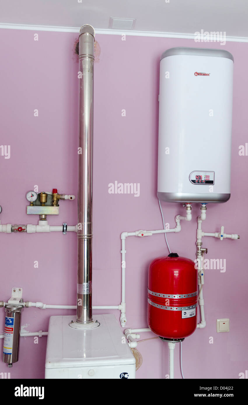 house heating system tubes Stock Photo - Alamy