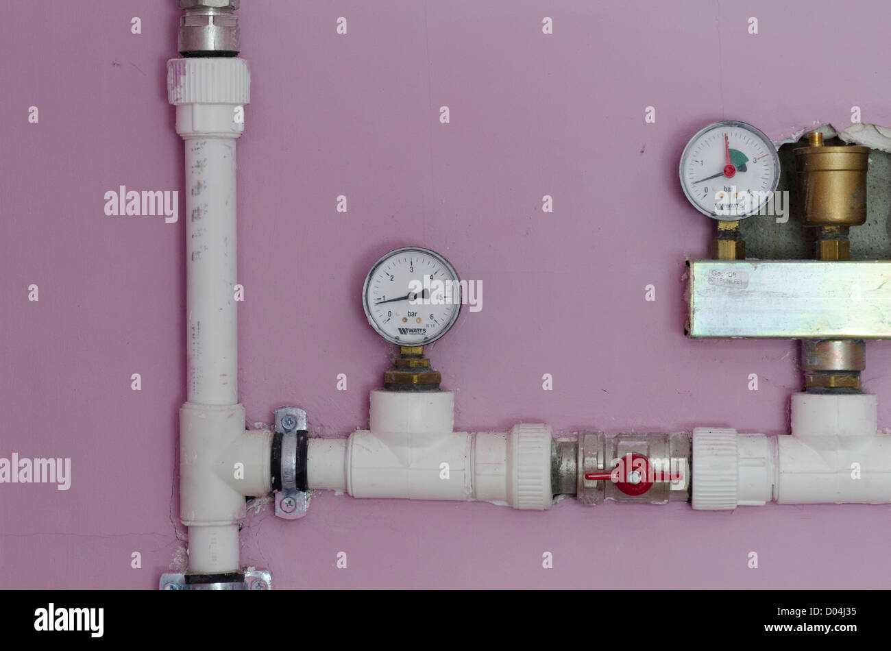 house heating system tubes Stock Photo - Alamy