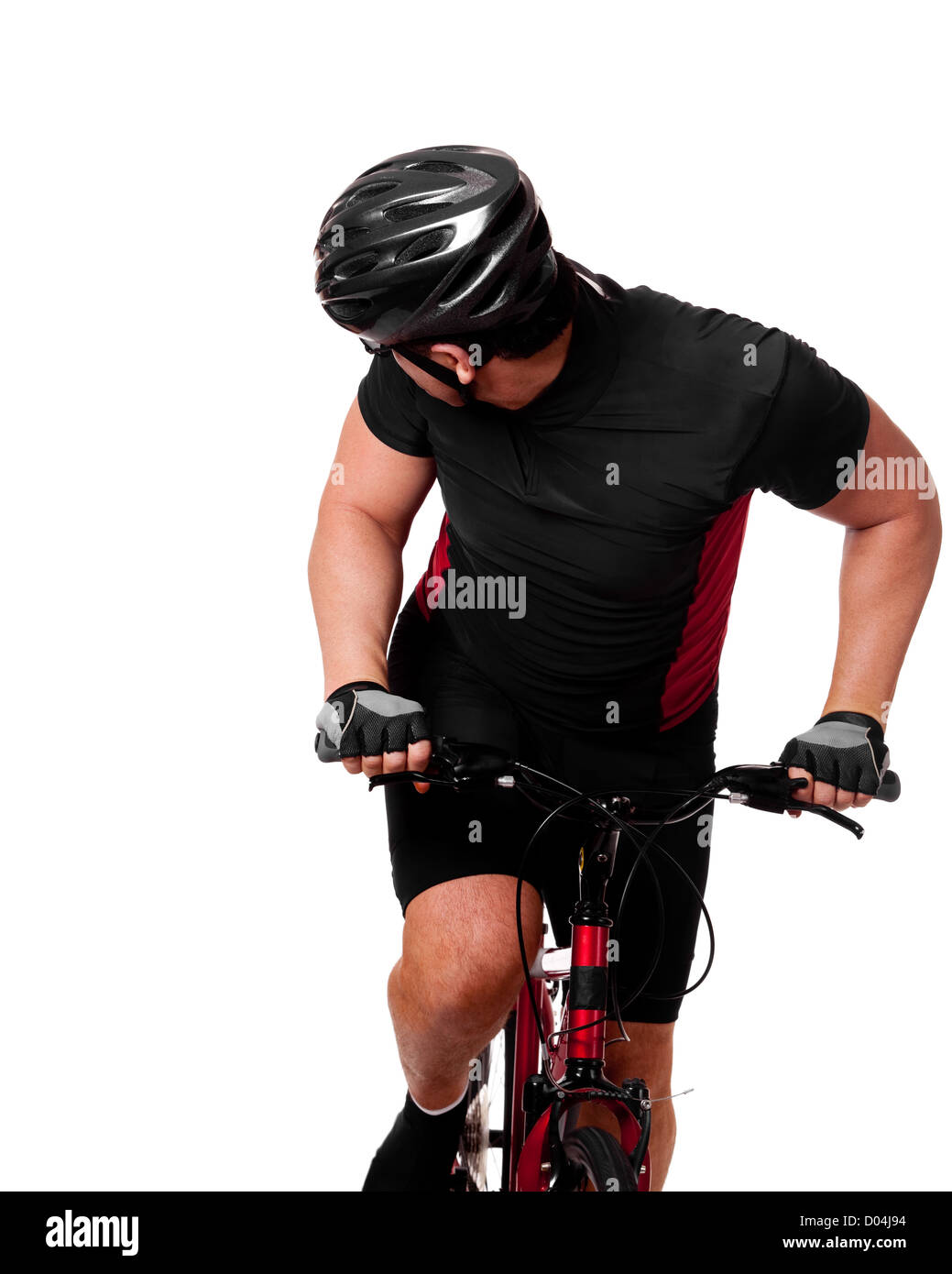 Cyclist Riding Bike Stock Photo - Alamy