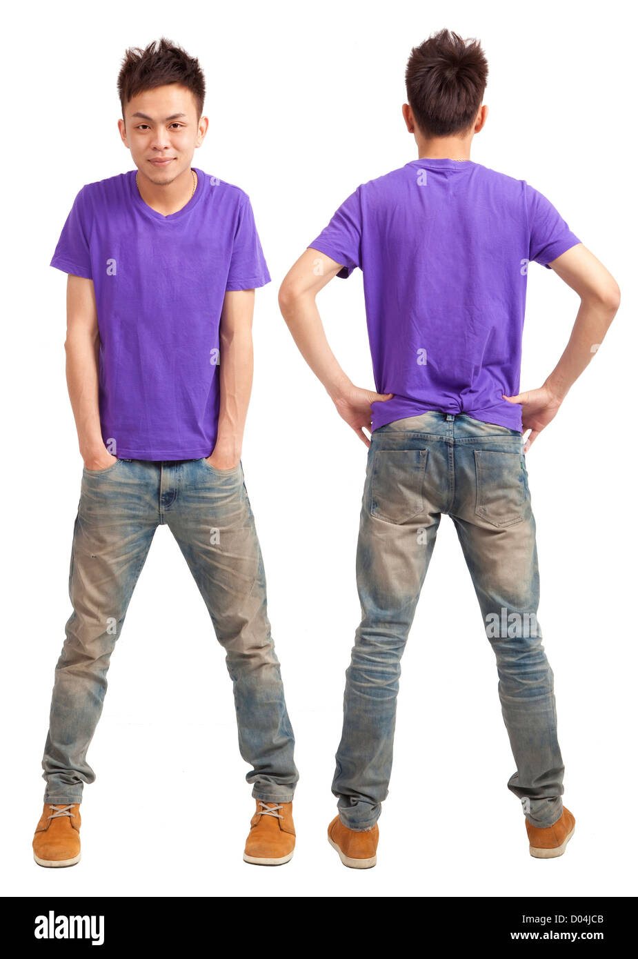 Man standing front back isolated Cut Out Stock Images & Pictures - Alamy