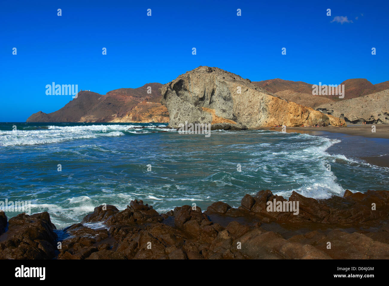 Cabo de Gata, Monsul Beach. Biosphere Reserve, Cabo de Gata-Nijar ...