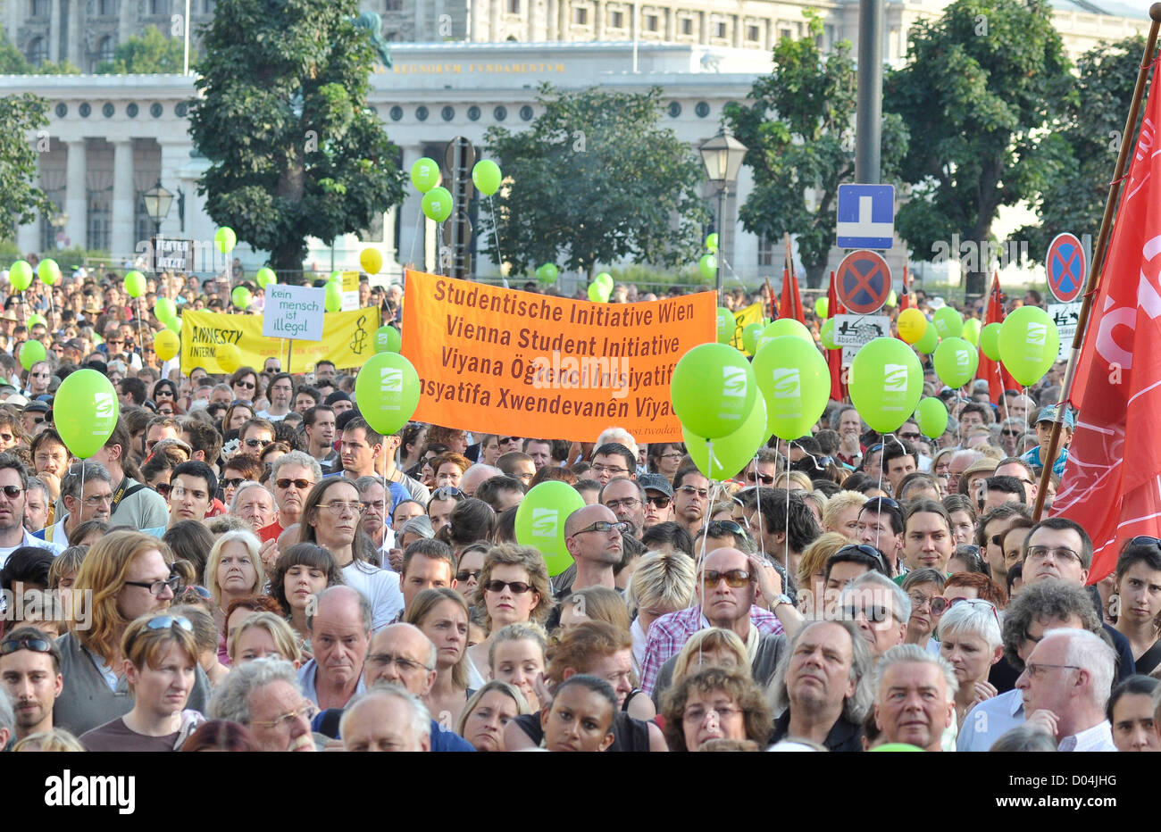 Demo against the deportation of the family Zogaj Stock Photo - Alamy