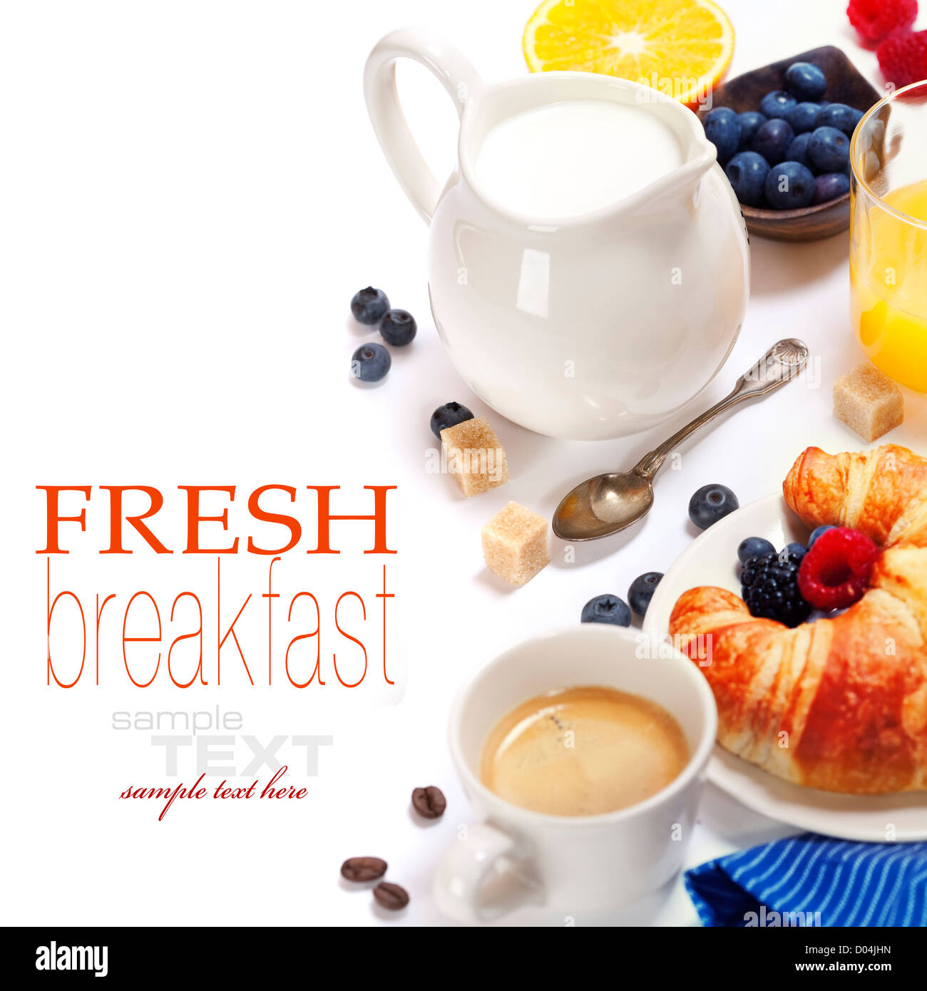 Traditional continental breakfast hi-res stock photography and images ...