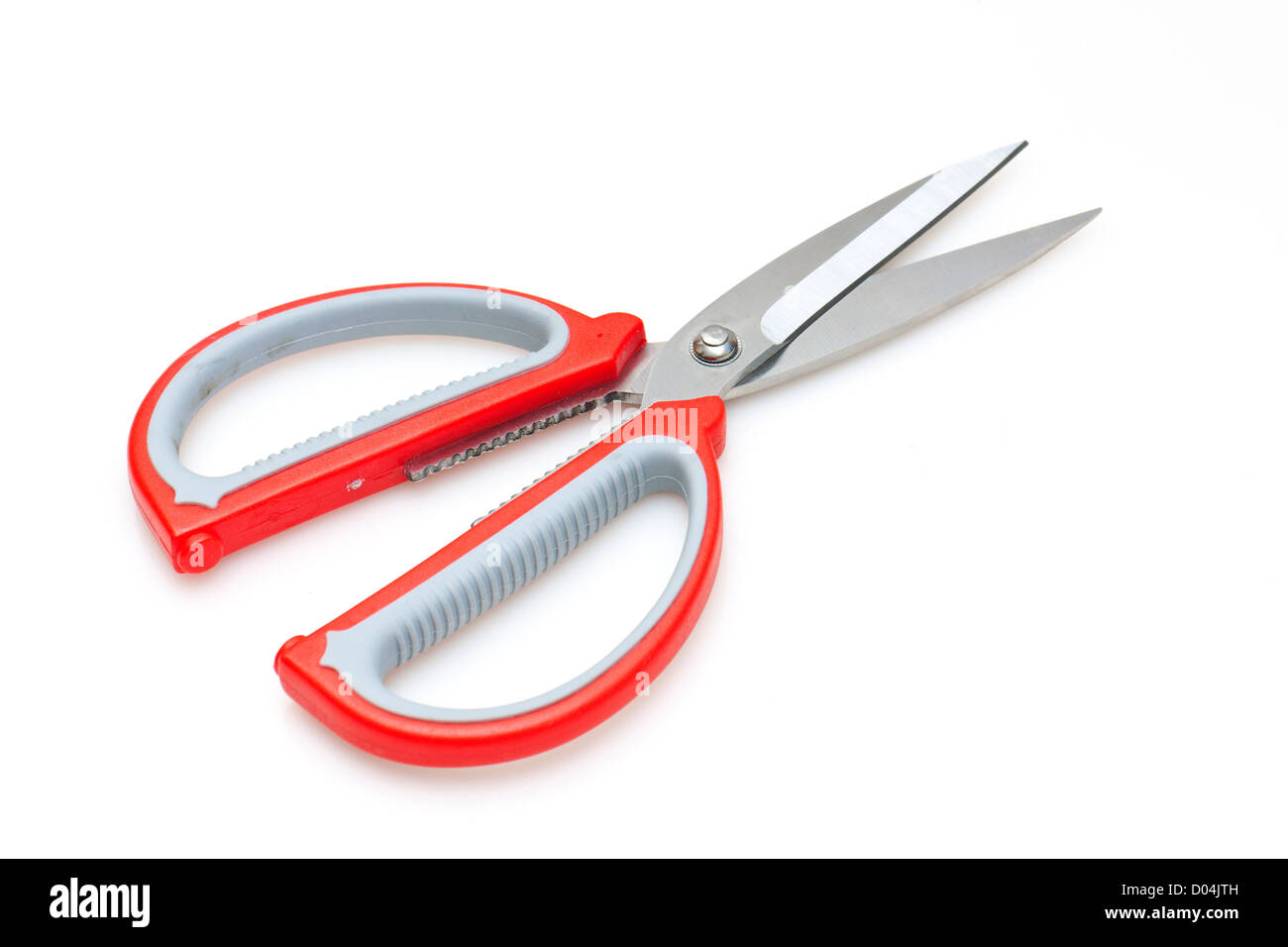 Red scissors isolated on white background Stock Photo - Alamy