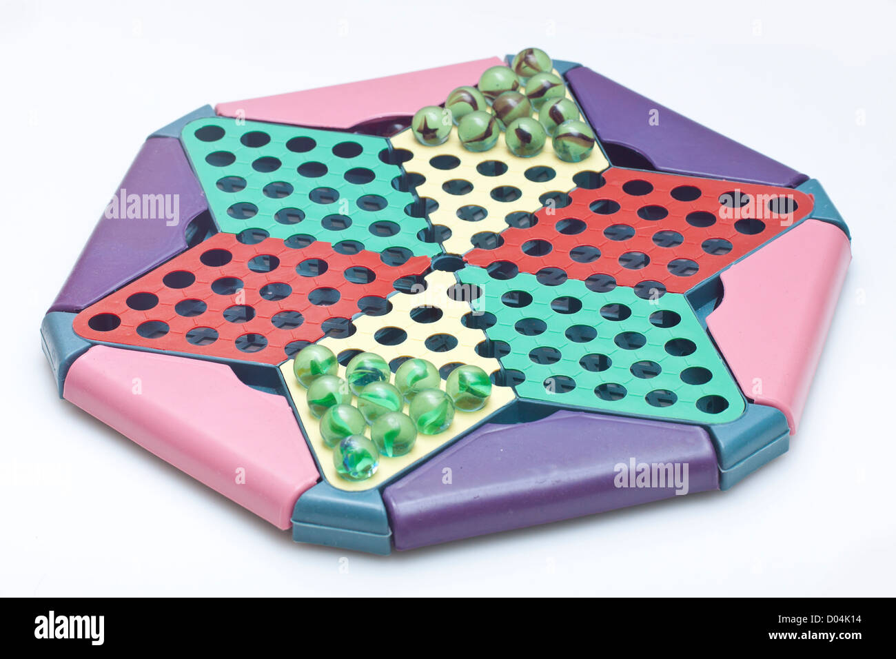 Chinese checkers isolated on white background Stock Photo - Alamy