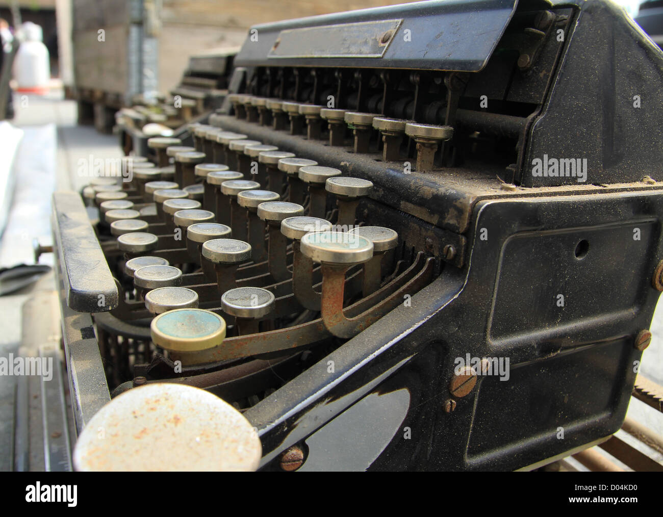 Classic, dusty typewriter Stock Photo - Alamy