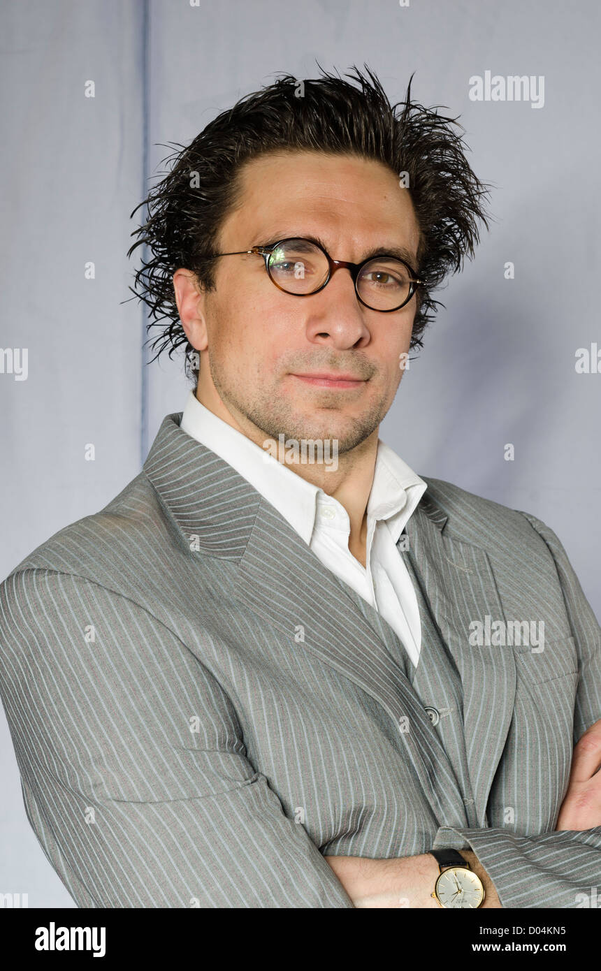 Henry Higgins. Actors shoot from theatrical performance of classic play ...