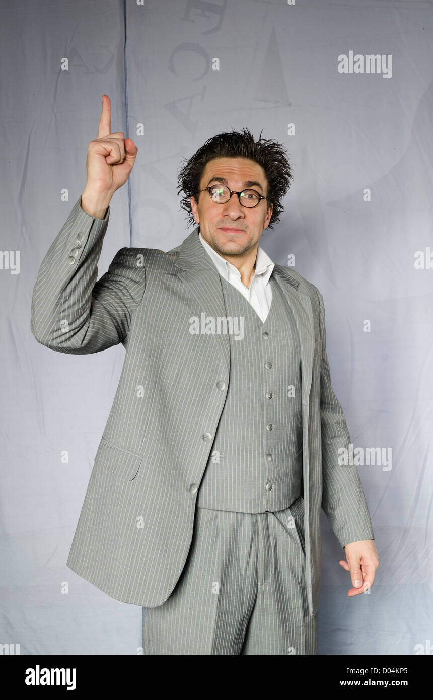 Henry Higgins. Actors shoot from theatrical performance of classic play ...