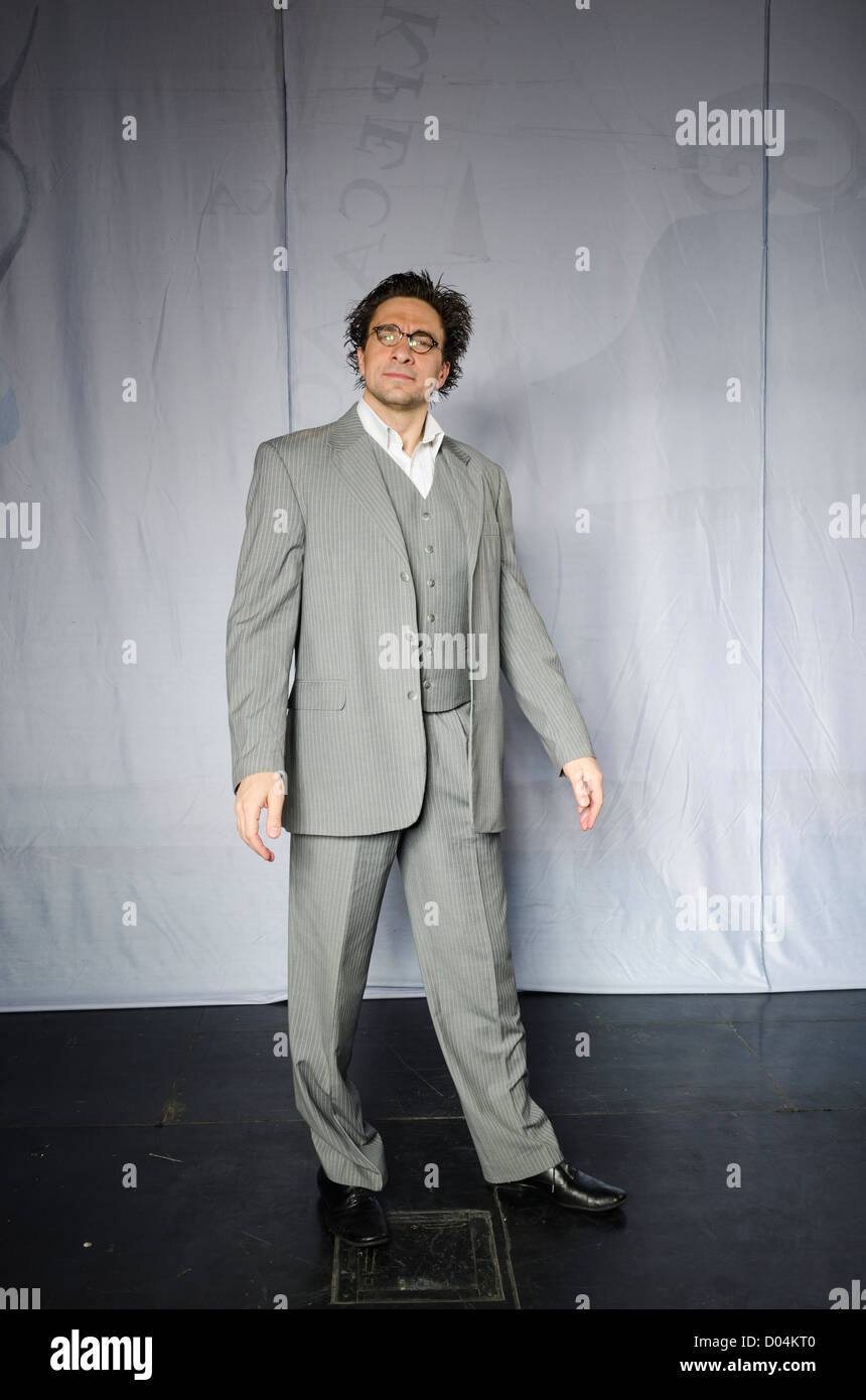 Henry Higgins. Actors shoot from theatrical performance of classic play ...