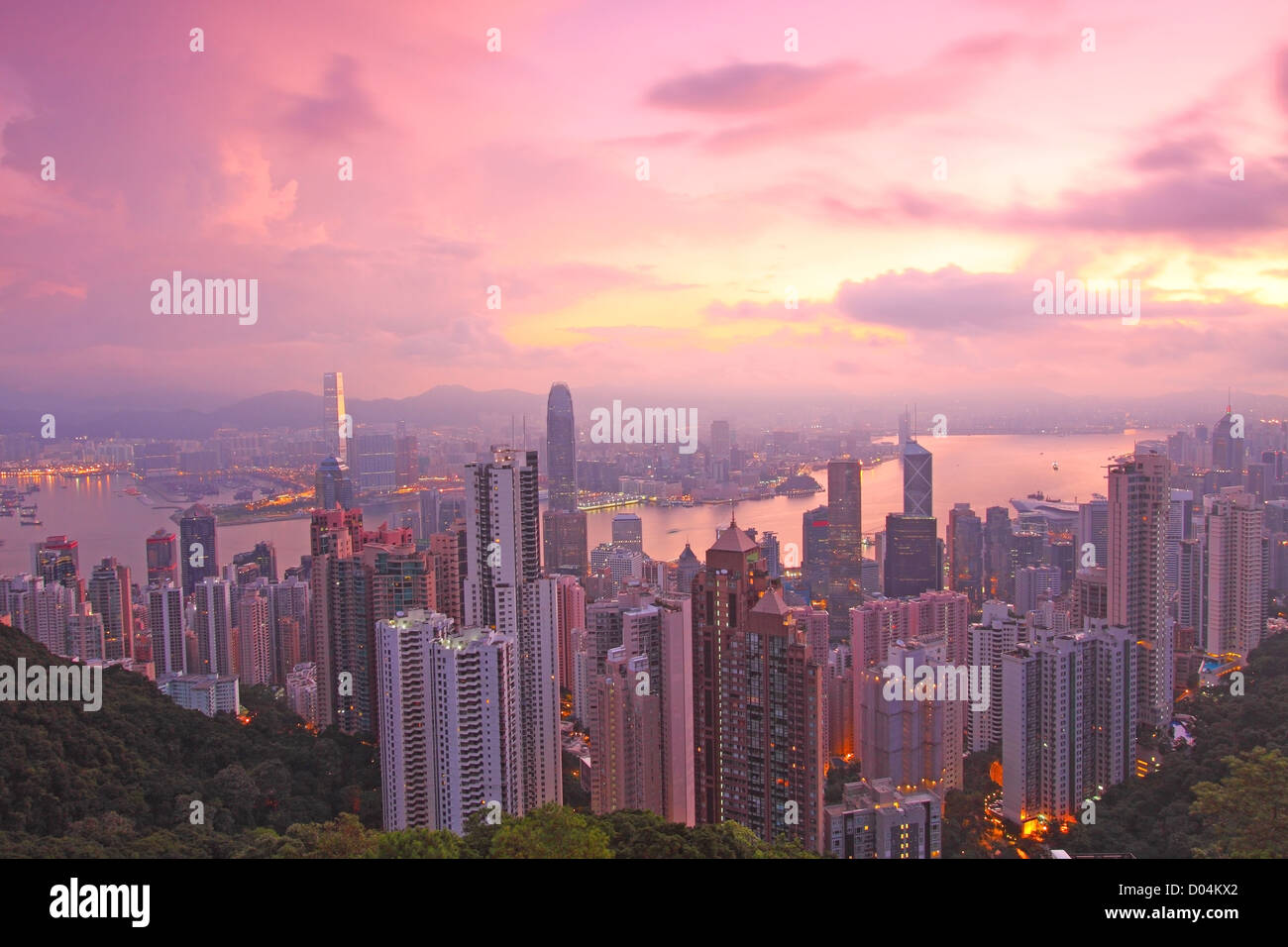 Hong Kong sunrise Stock Photo - Alamy