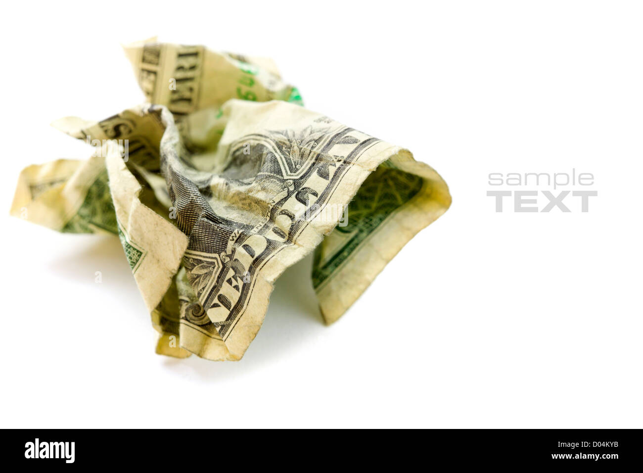Us dollar bill crumpled hi-res stock photography and images - Alamy