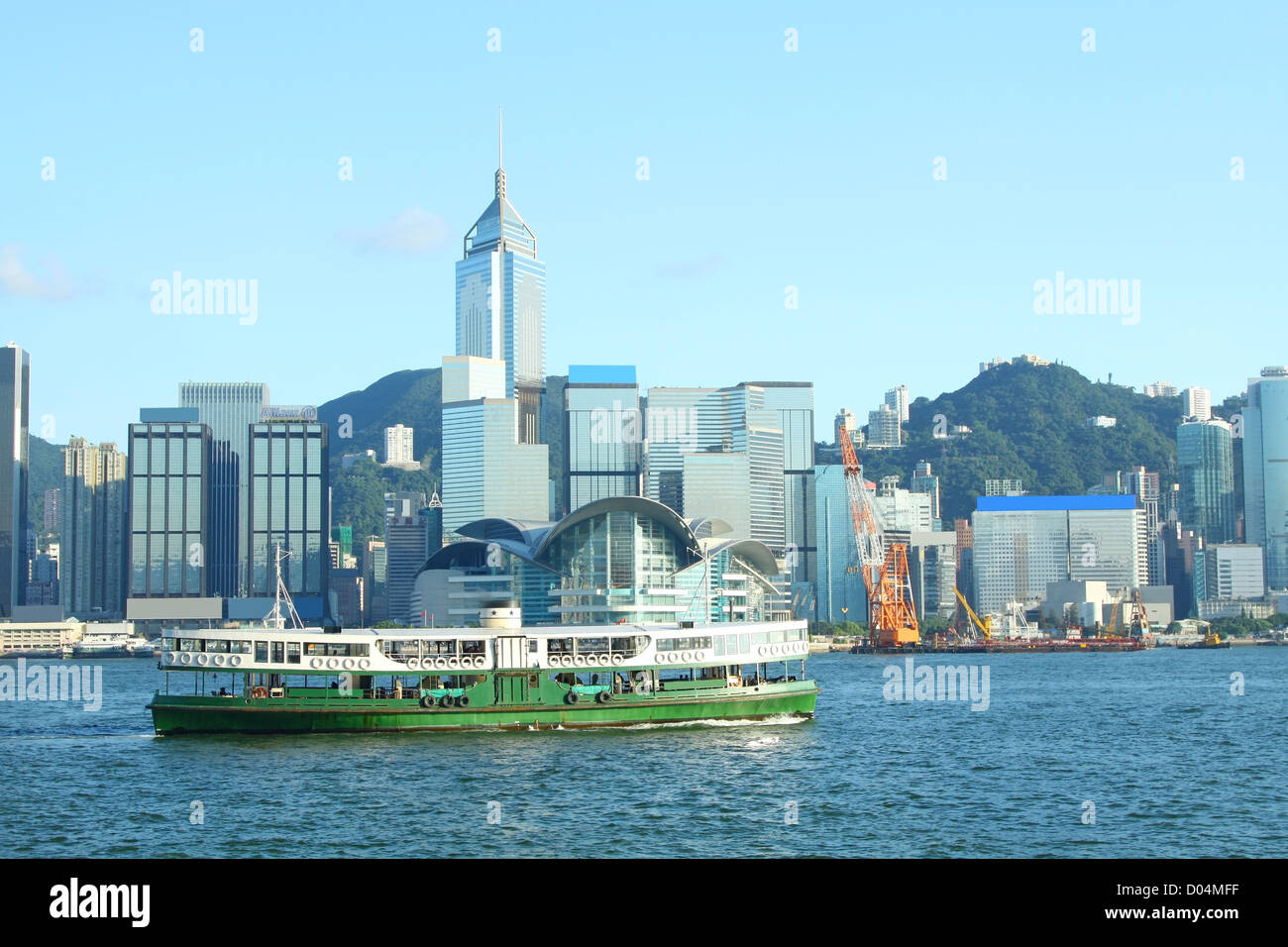 Hong Kong harbour and star ferry Stock Photo - Alamy