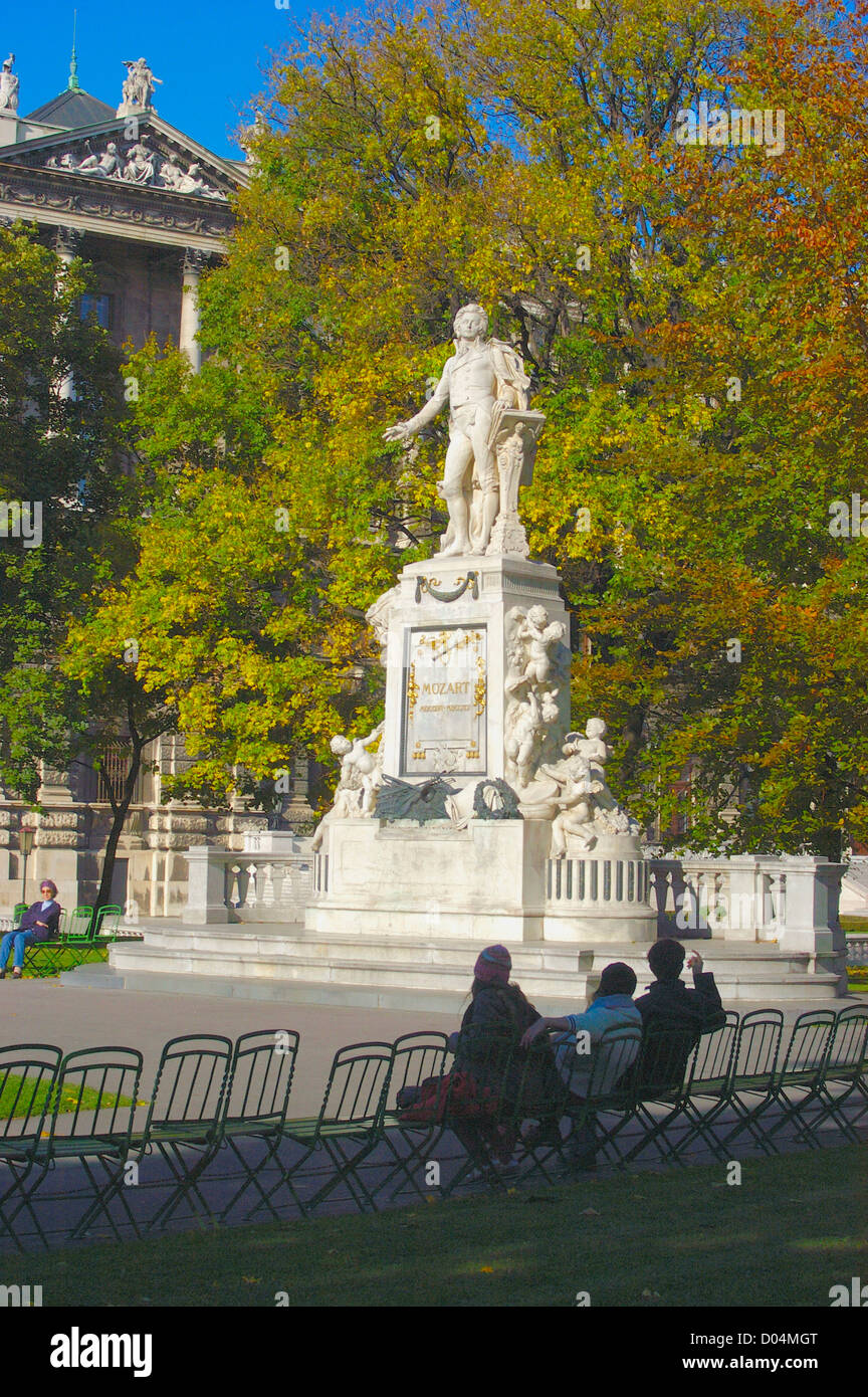 Mozart monument in the Viennese castle garden Stock Photo - Alamy