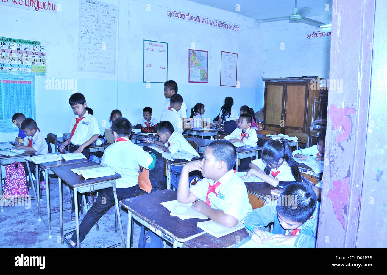classroom primary school Vientiane Laos Stock Photo - Alamy
