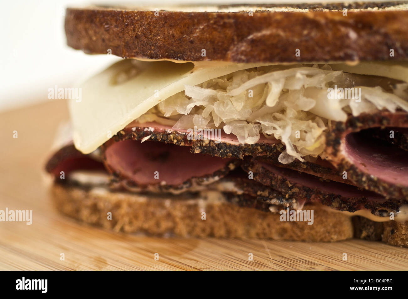 Roast beef sandwich on swirl rye bread Stock Photo - Alamy