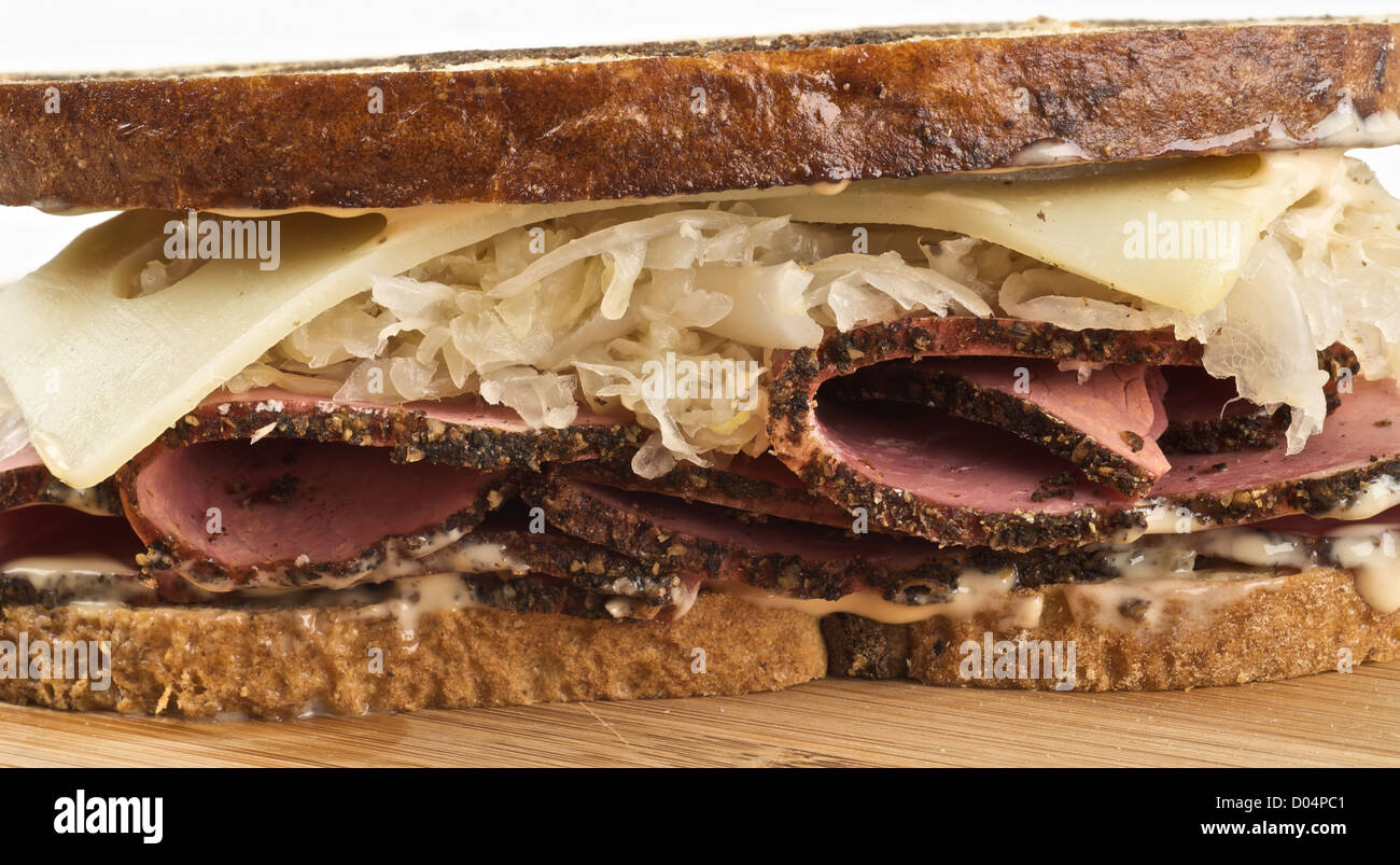 Roast beef sandwich on swirl rye bread Stock Photo - Alamy