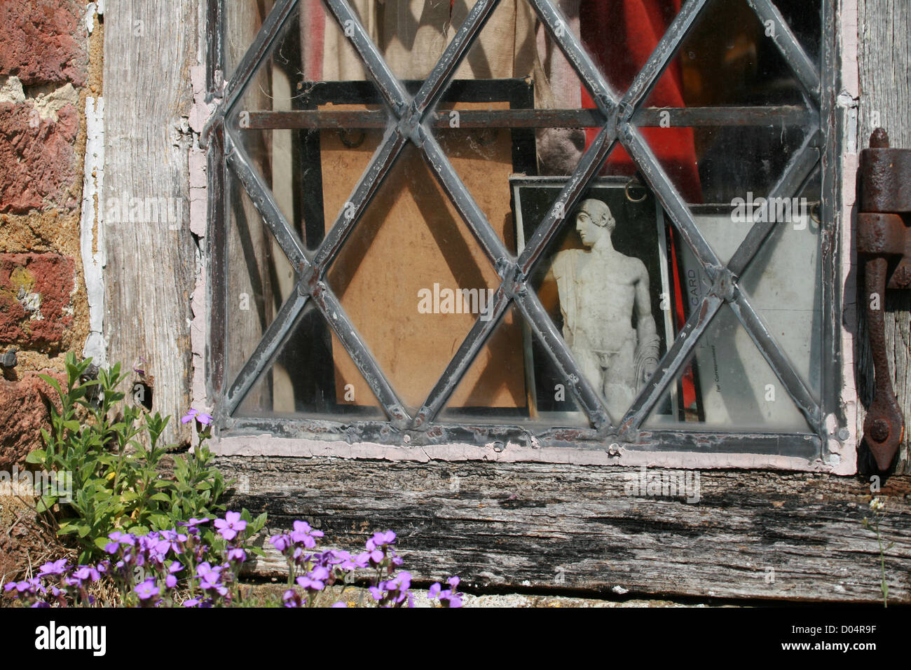 Leaded Window in old building Stock Photo - Alamy