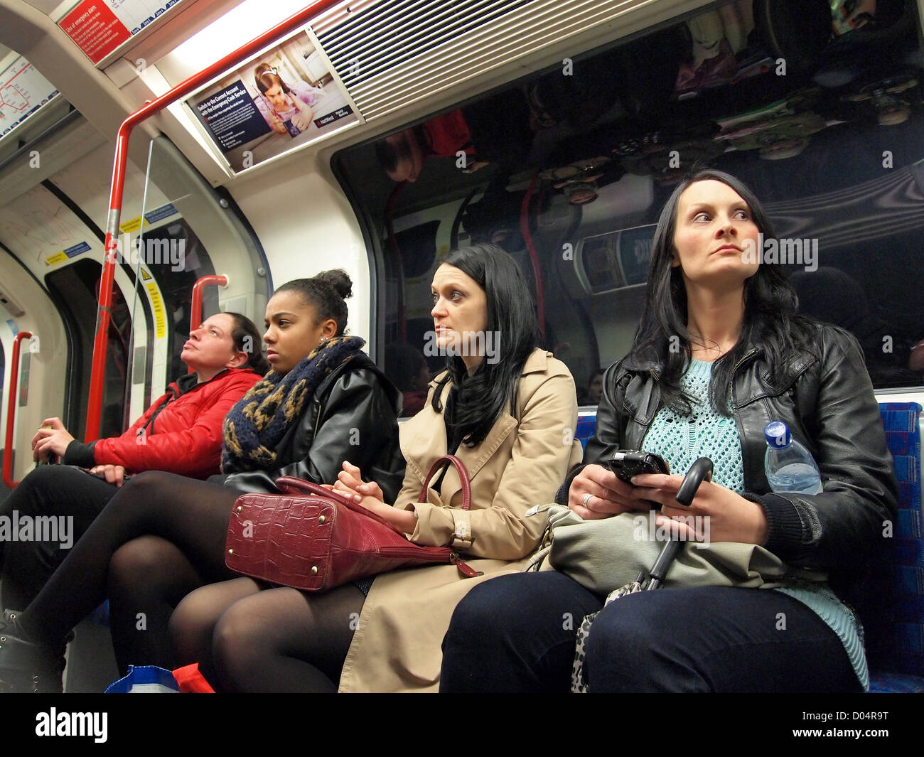 Tube train passengers hi-res stock photography and images - Alamy