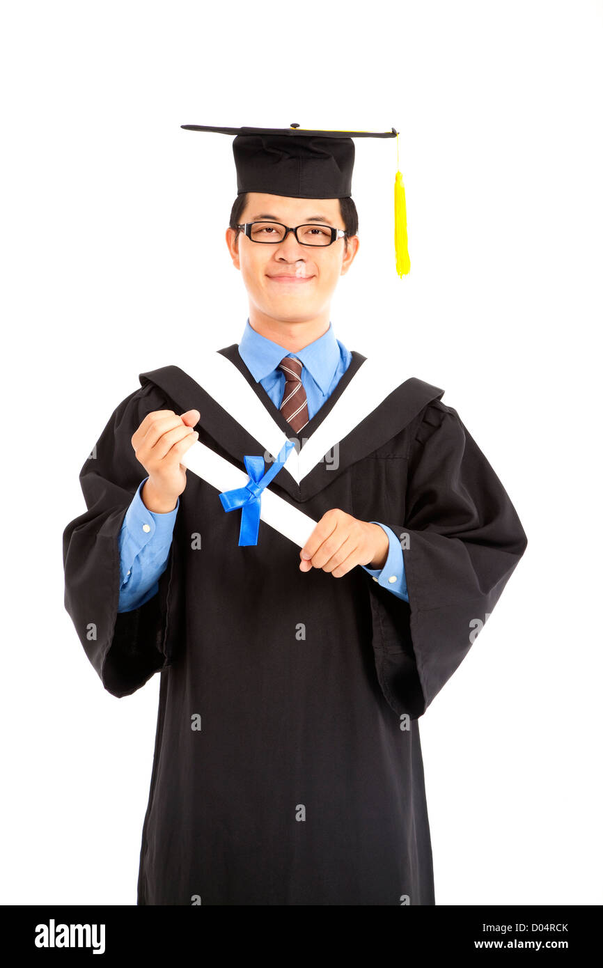 Portrait of happy graduating student Stock Photo - Alamy