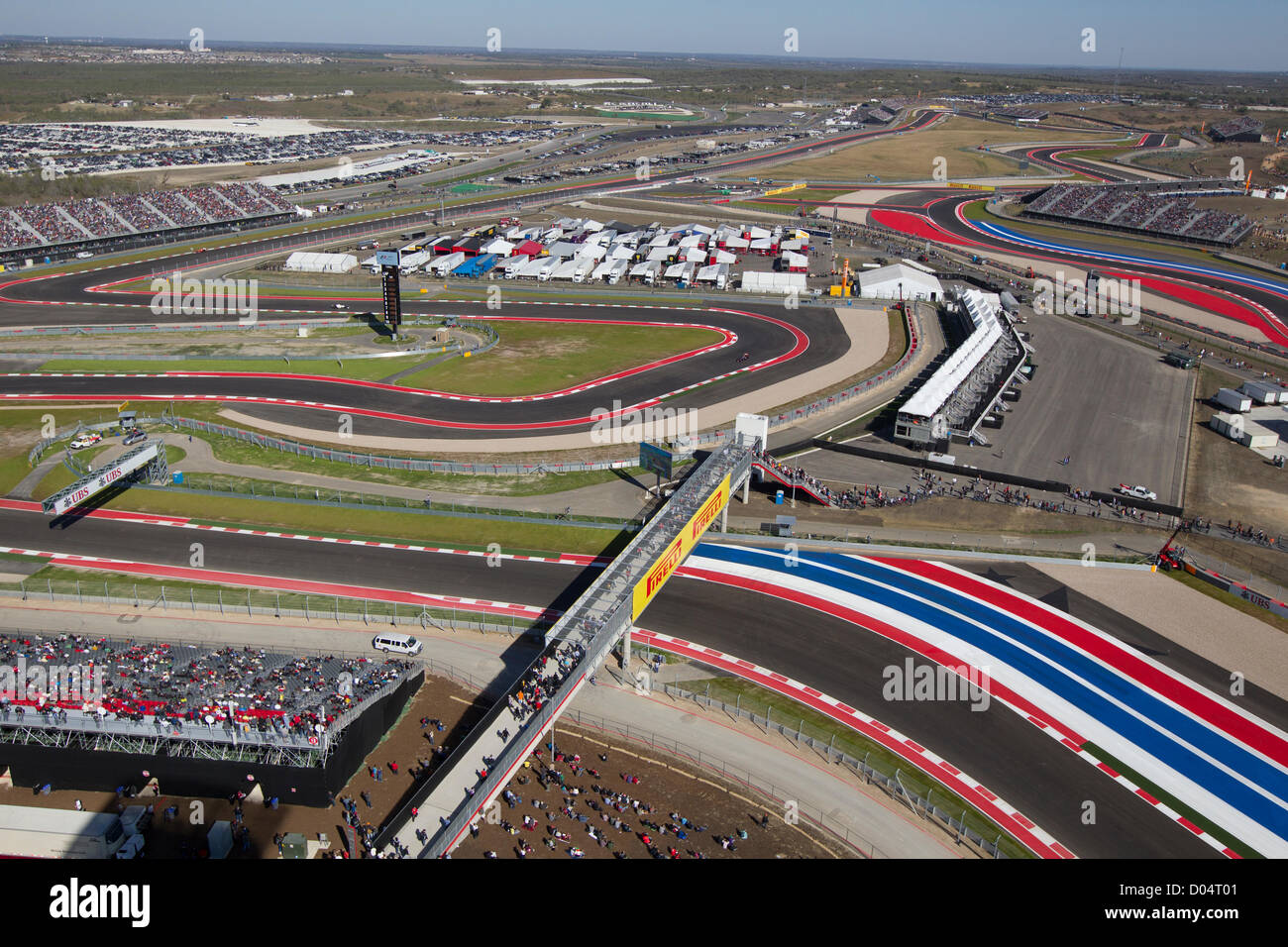 Overview of the back turns of the Circuit of the Americas race track ...