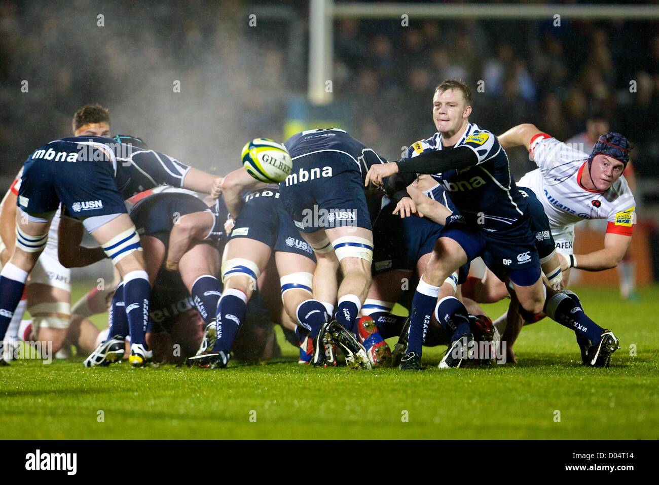 Rugby scrum half in action hi-res stock photography and images - Alamy