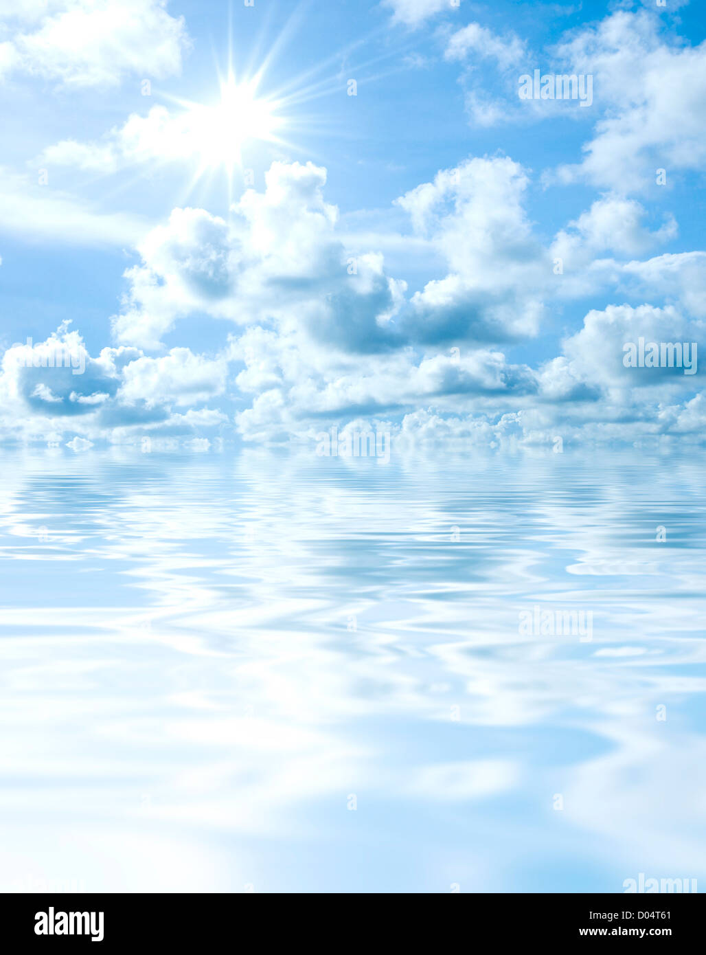 Beautiful Tropical sea background with reflection Stock Photo - Alamy