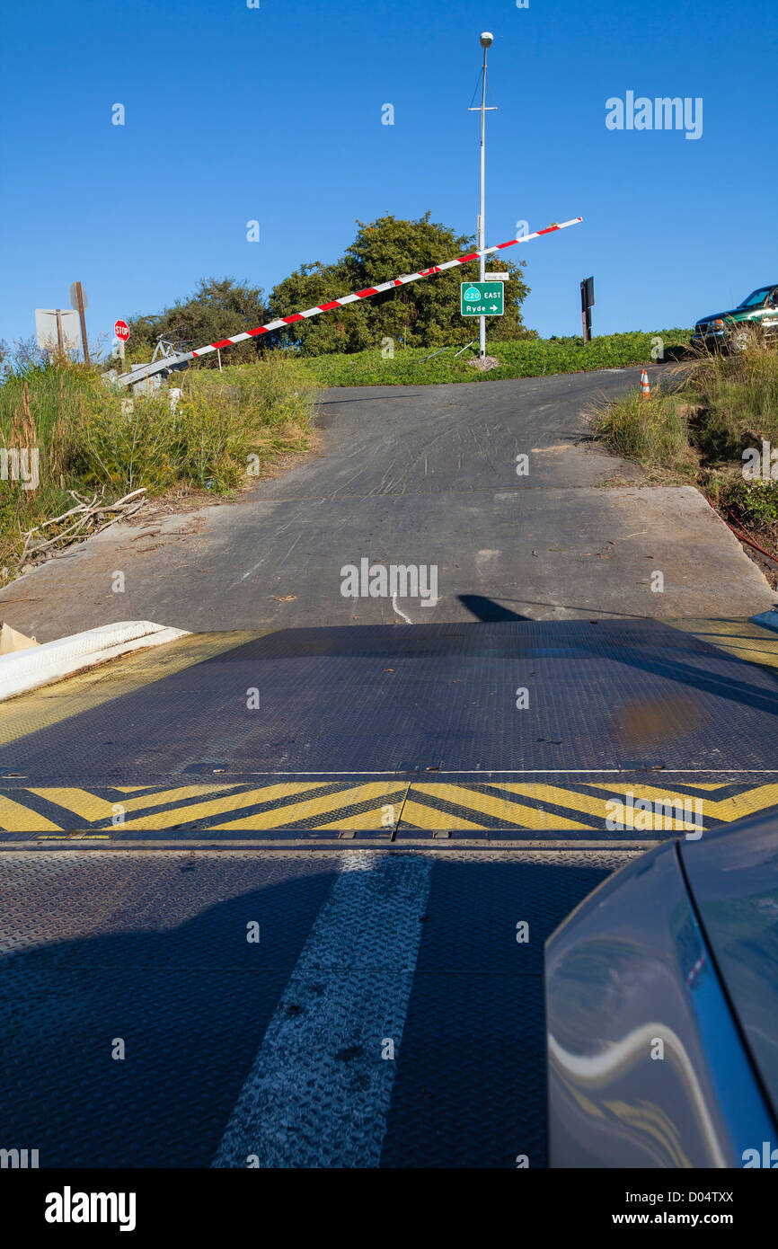 A diesel powered river ferry boat that crosses the Sacramento River ...