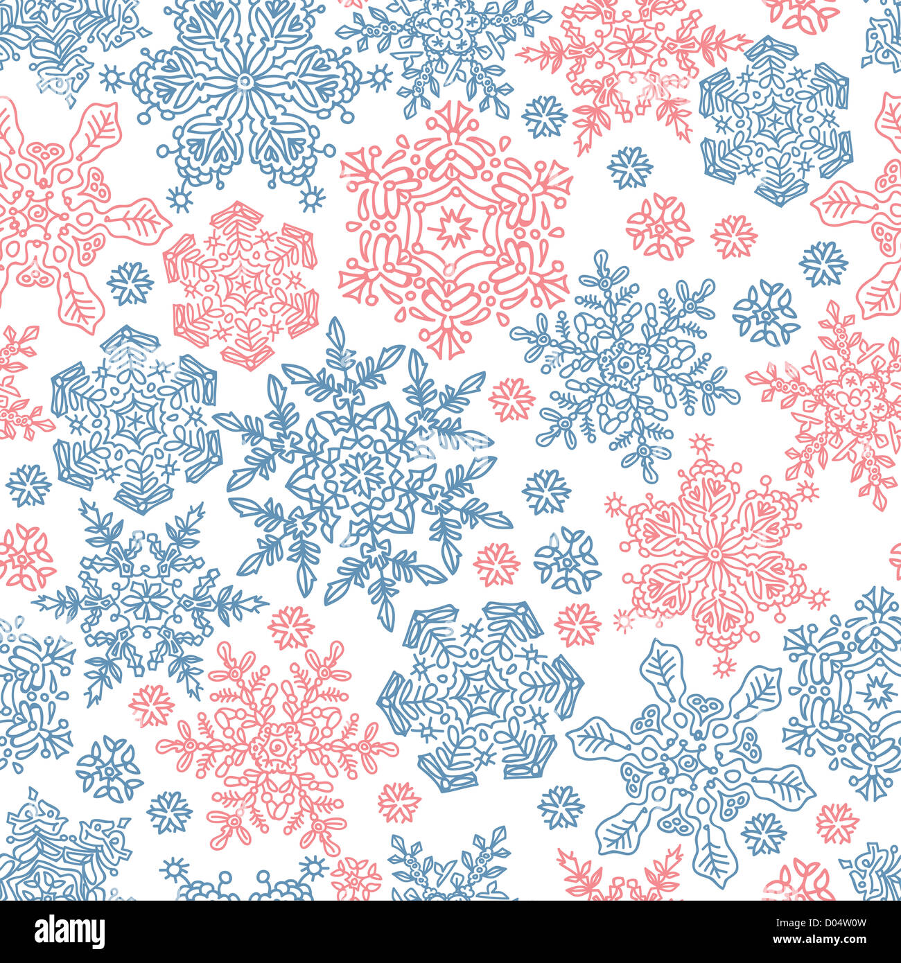 Seamless snowflakes pattern for winter themed designs Stock Photo - Alamy