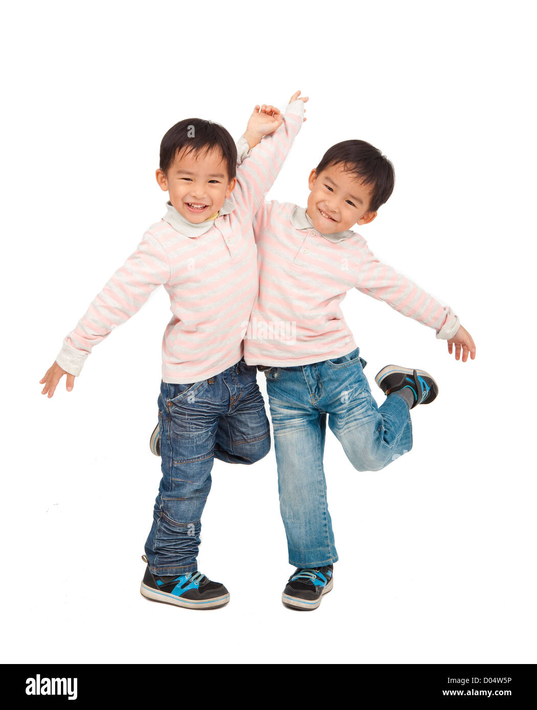 happy asian boys dancing together Stock Photo - Alamy