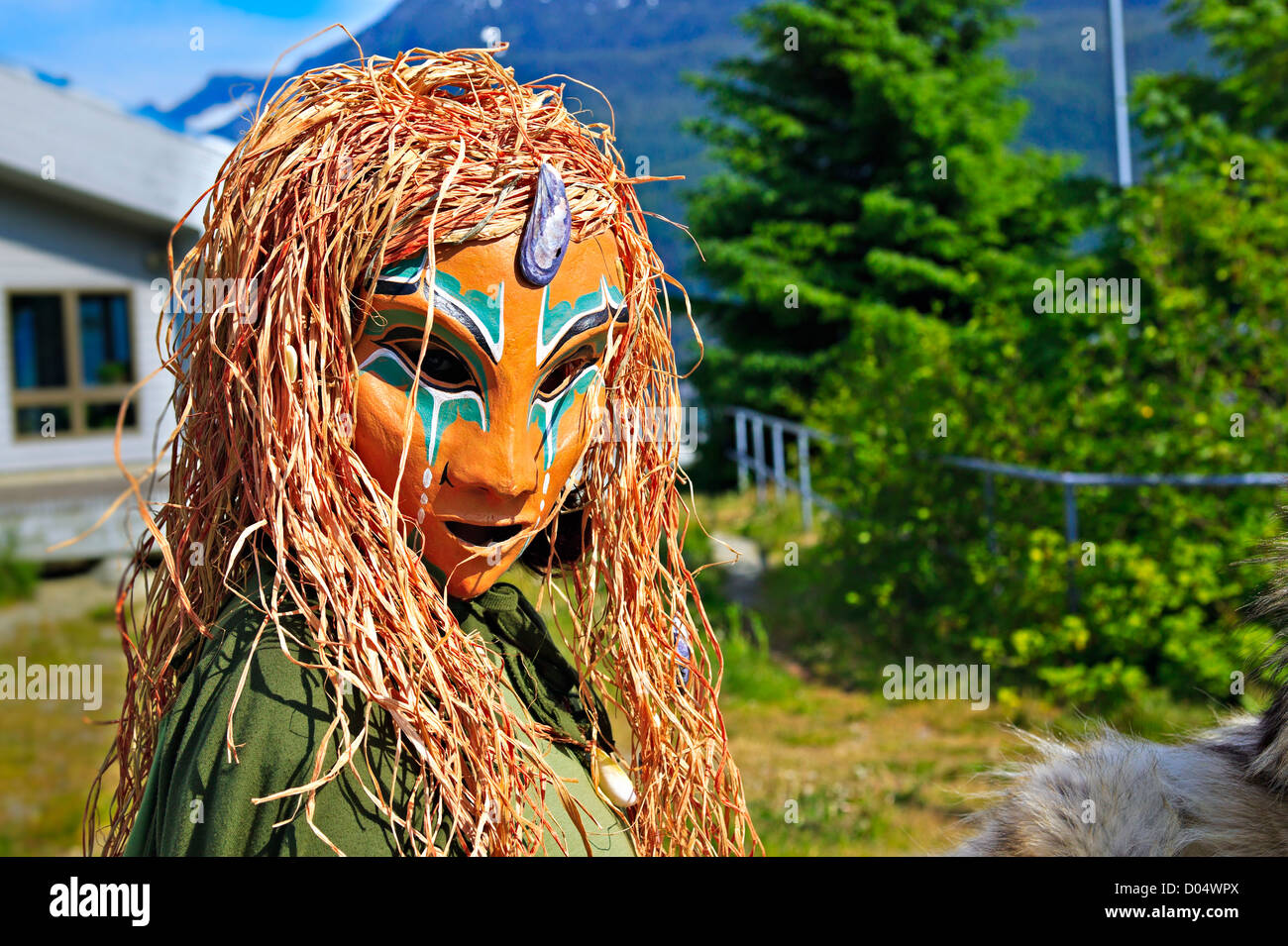 USA, Alaska, Inside Passage, Haines, Chikat Dancers at M/V Fairweather ...