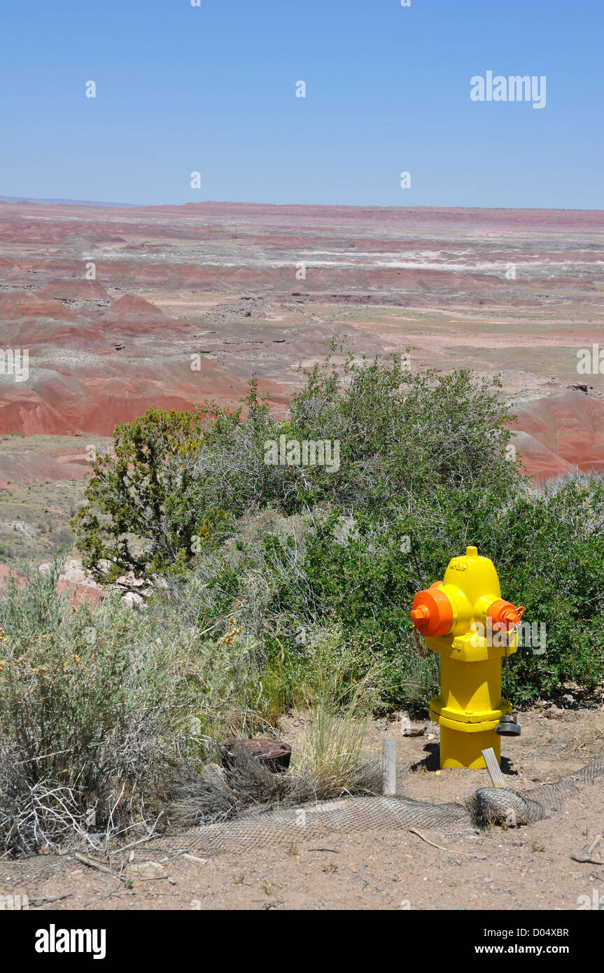 Fire hydrant in the desert of Petrified Forest National Park, Arizona ...