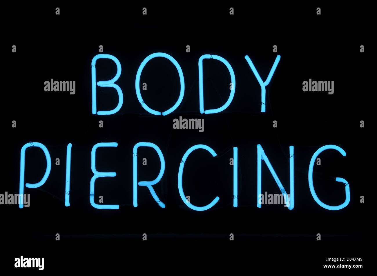 Body piercing neon sign hi-res stock photography and images - Alamy