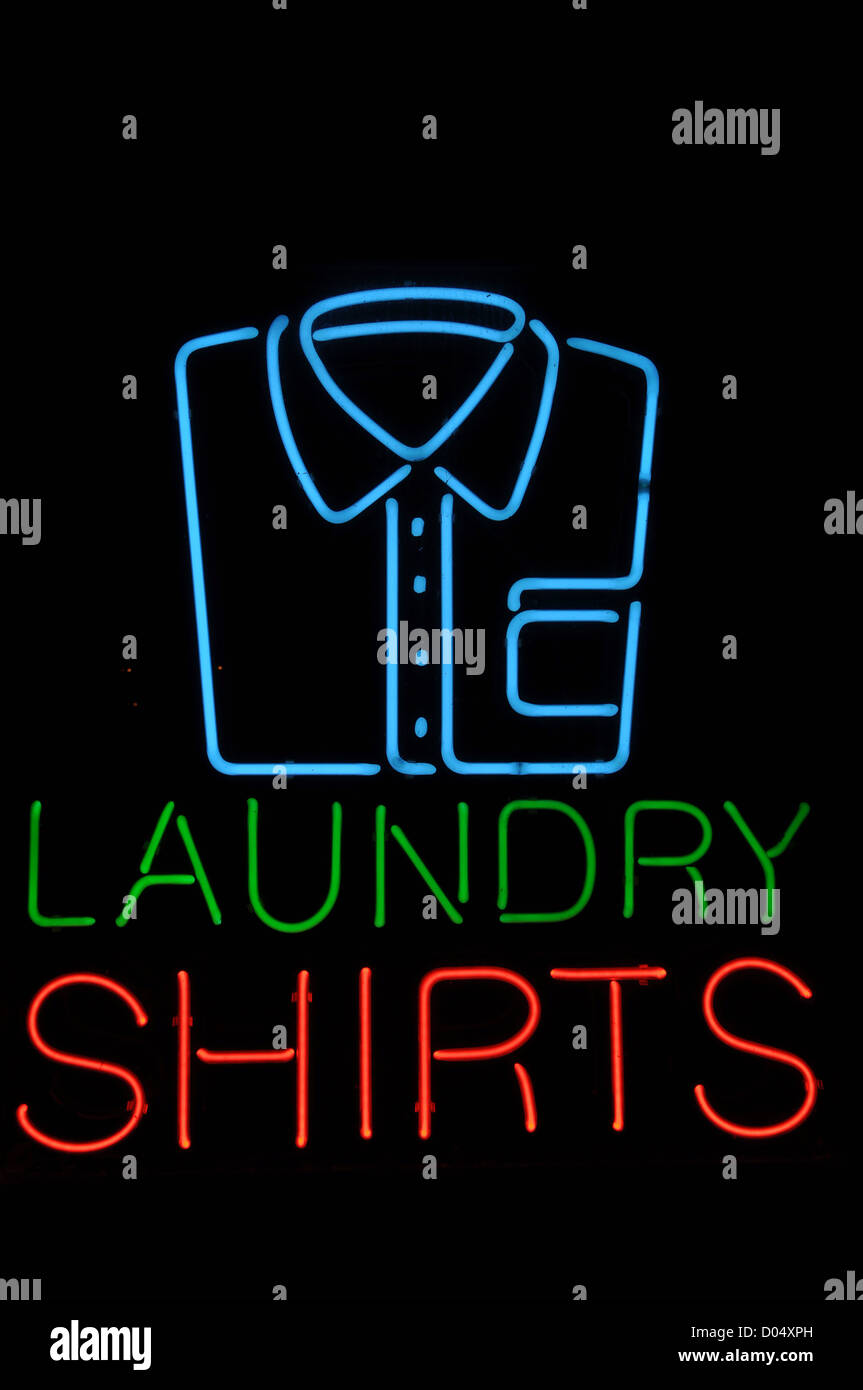 Neon sign clothes shop hi-res stock photography and images - Alamy